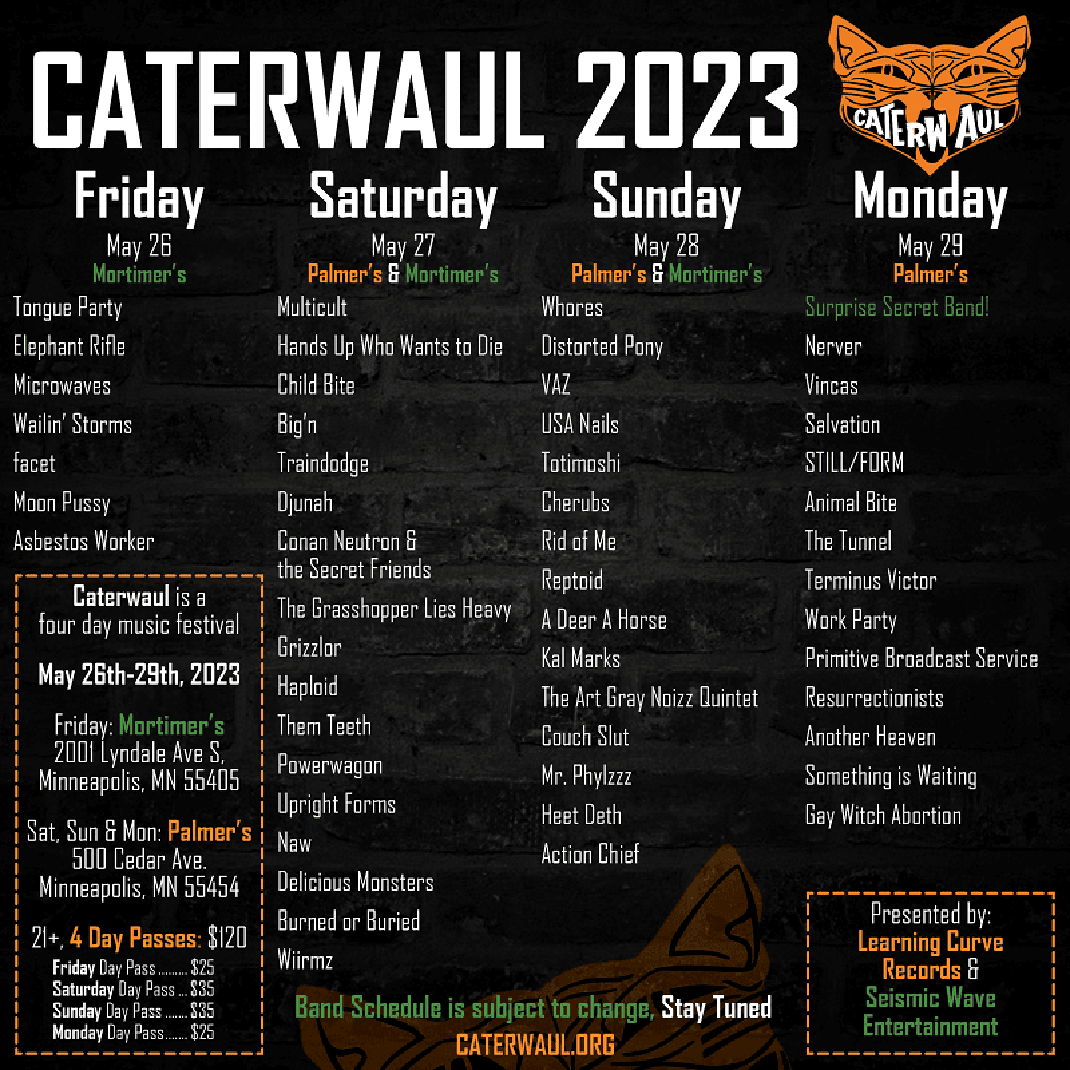 Caterwaul Announces Their 2023 Lineup - Getting It Out